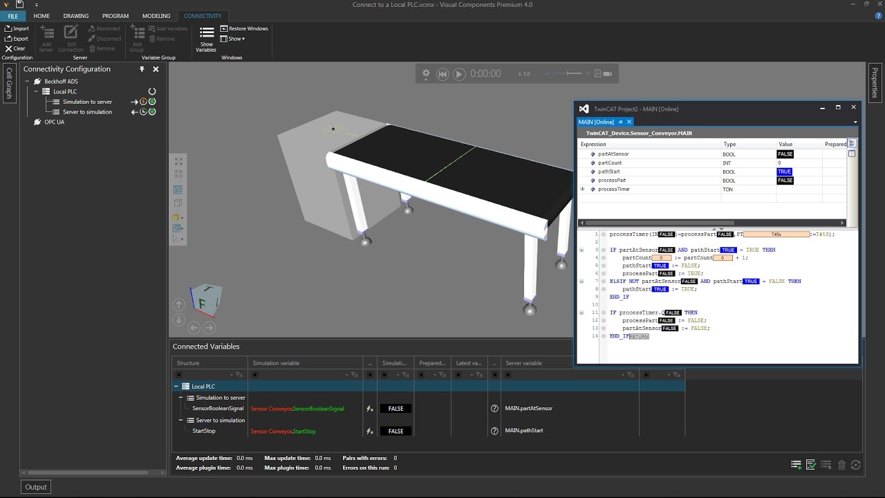 Connect a Local TwinCAT PLC | Visual Components Academy