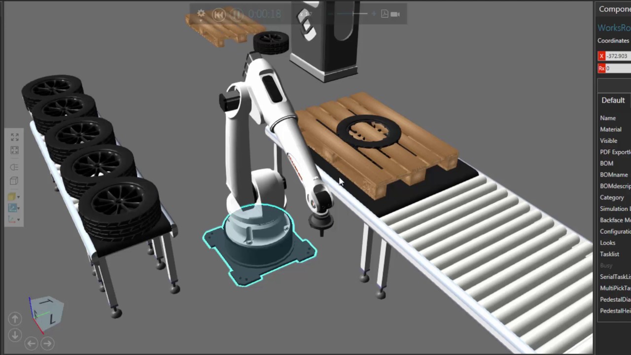 Simulate A Palletizing Operation With Works Library Visual Components 0625
