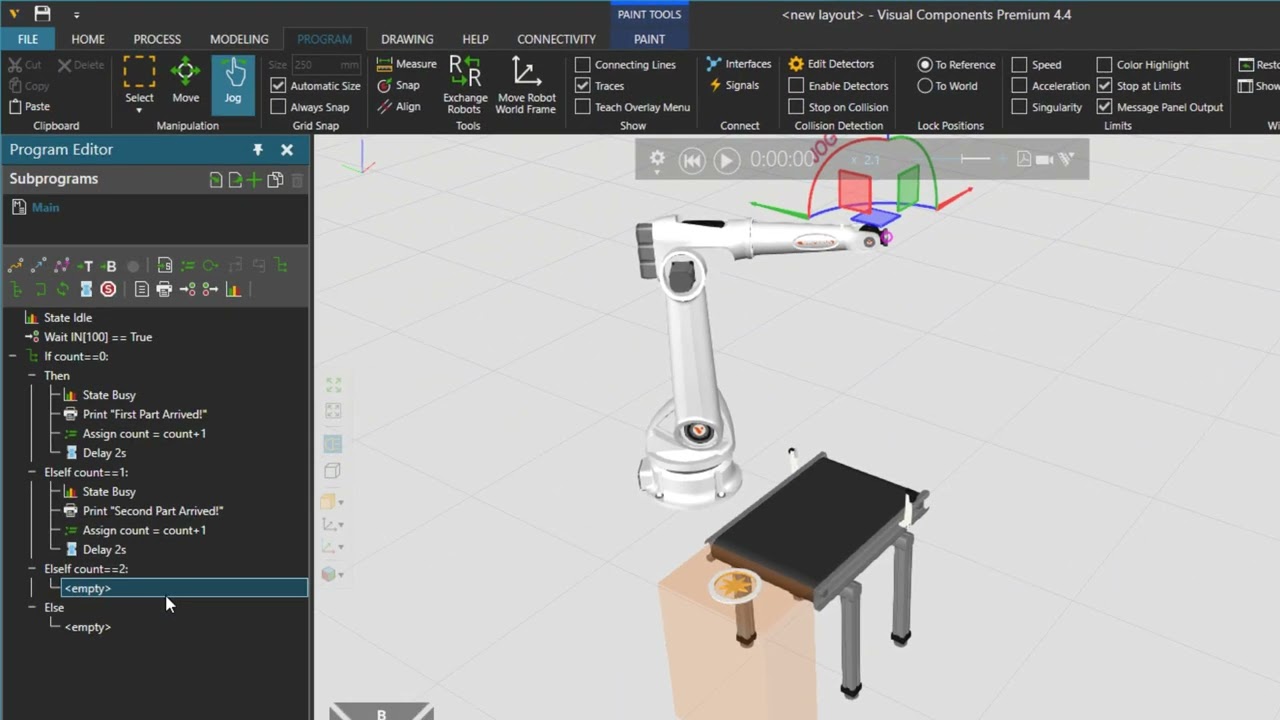 ElseIf and Set state statements in Robot Programming | Visual Components Academy