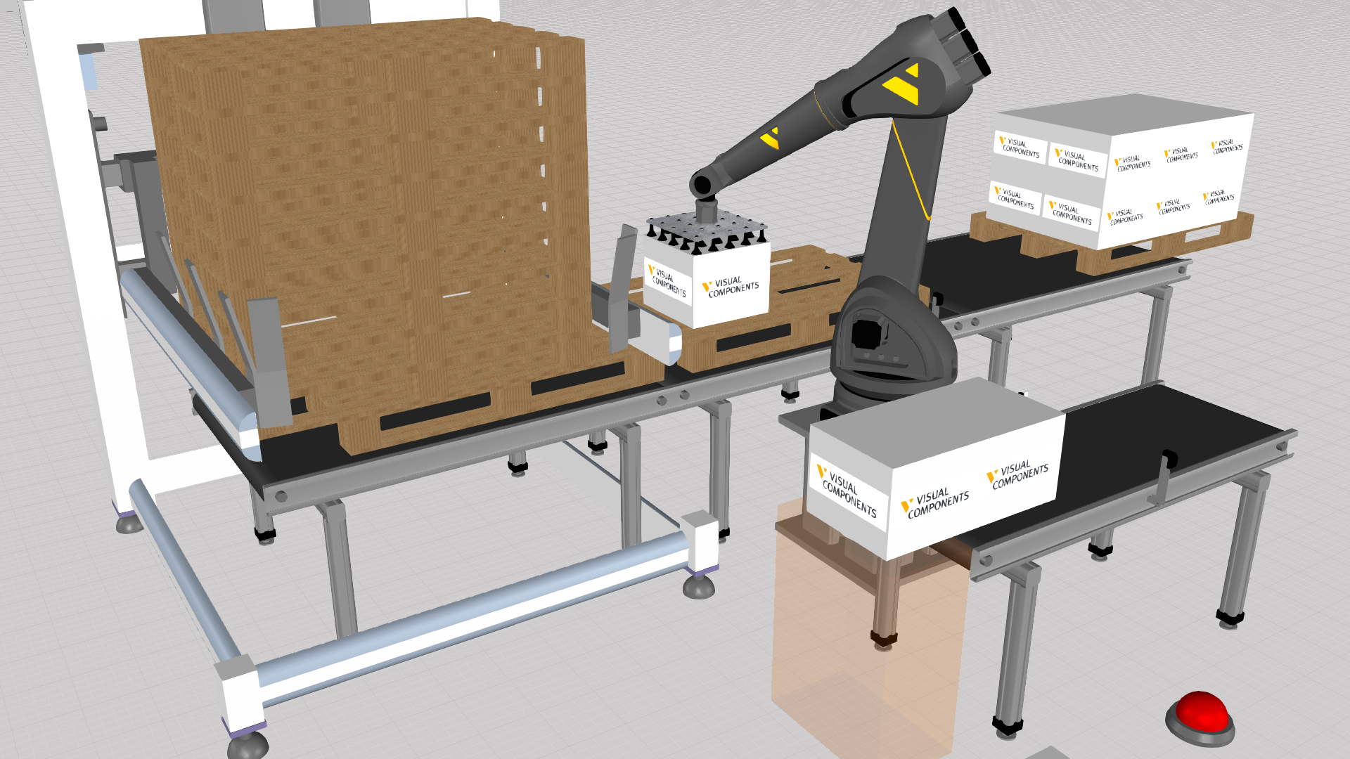 Palletizing robot programming | Visual Components Academy